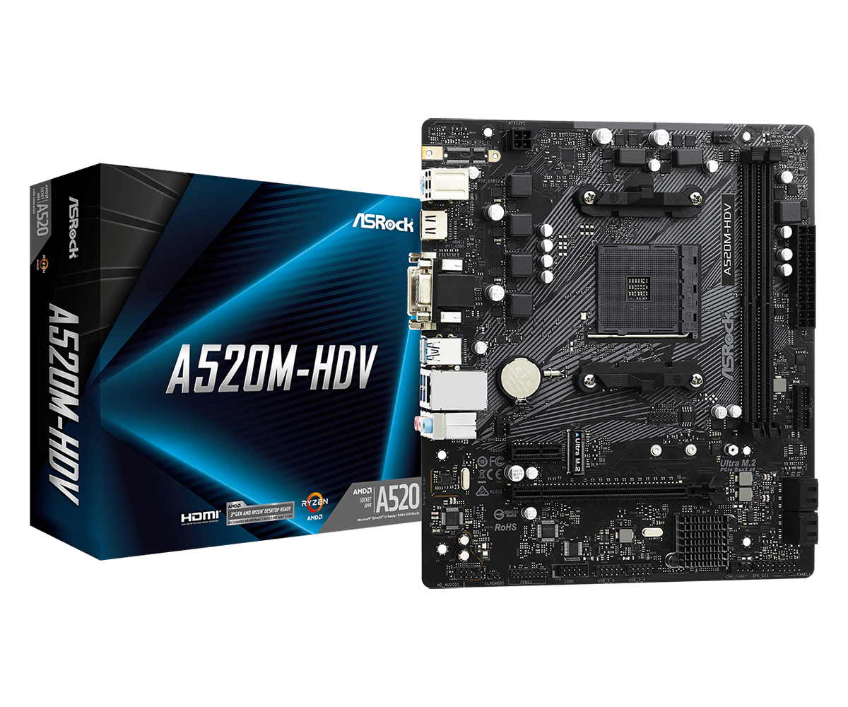Board ASRock A520M-HDV DDR4 (Socket AM4) | JE Sistem