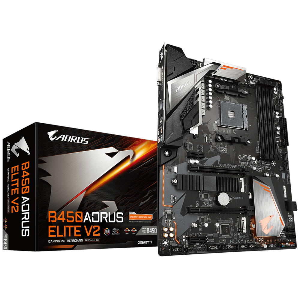 Board GIGABYTE B450 AORUS Elite V2 DDR4 (Socket AM4) | JE Sistem