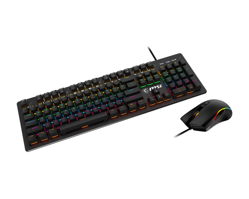 Combo Teclado y Mouse MSI FORGE GK300 COMBO - SWITCHES AZUL | JE Sistem