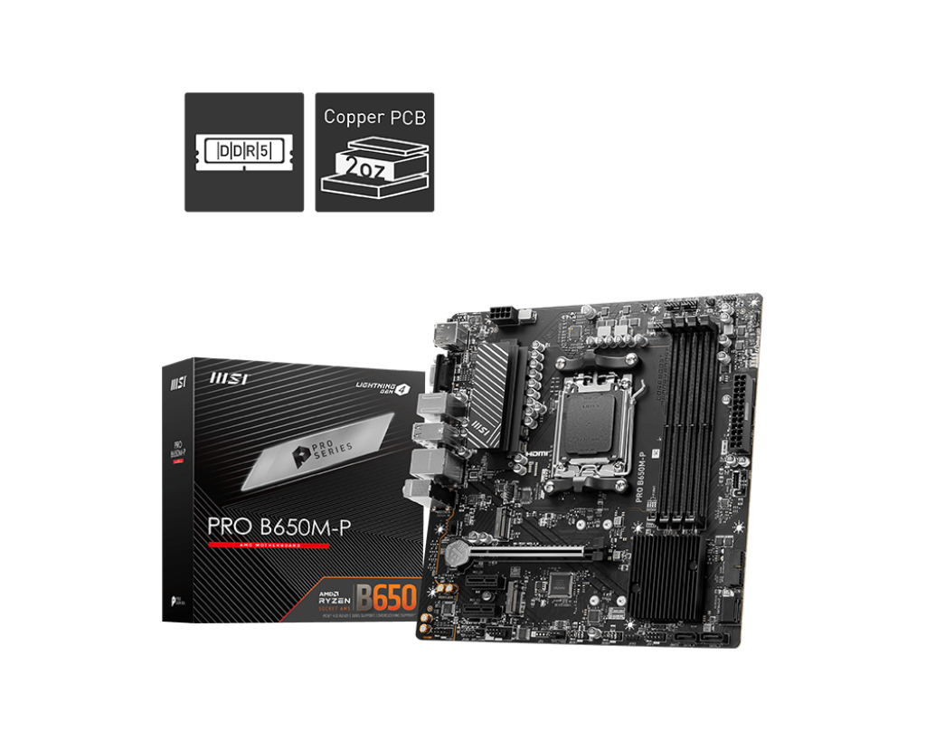 BOARD MSI PRO B650M - P AM5 DDR5 RYZEN AMD 7000 (Socket AM5) | JE Sistem